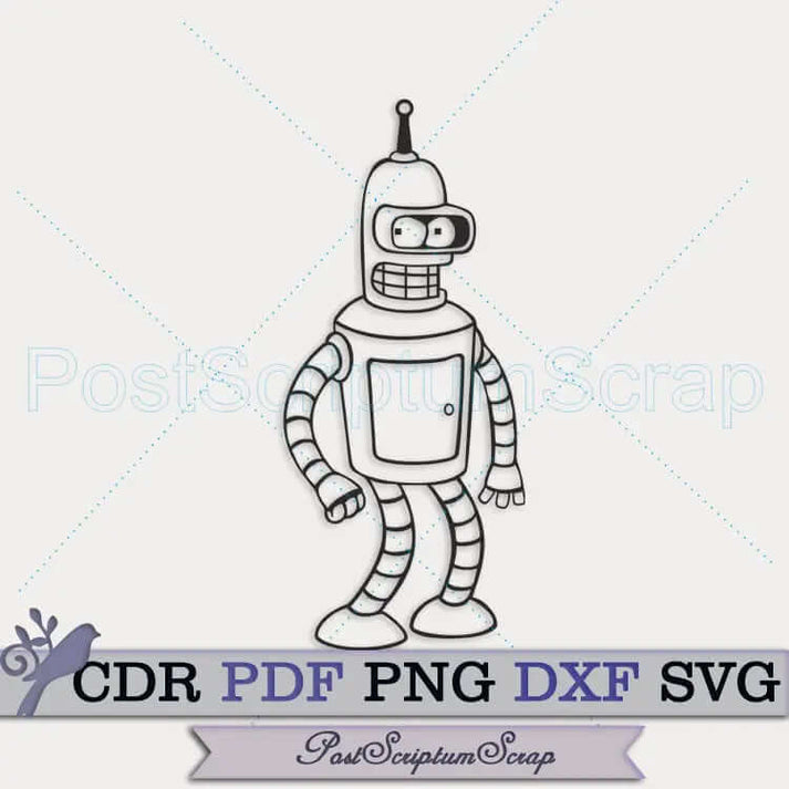 Bender svg futurama Robot vector cartoon png clipart