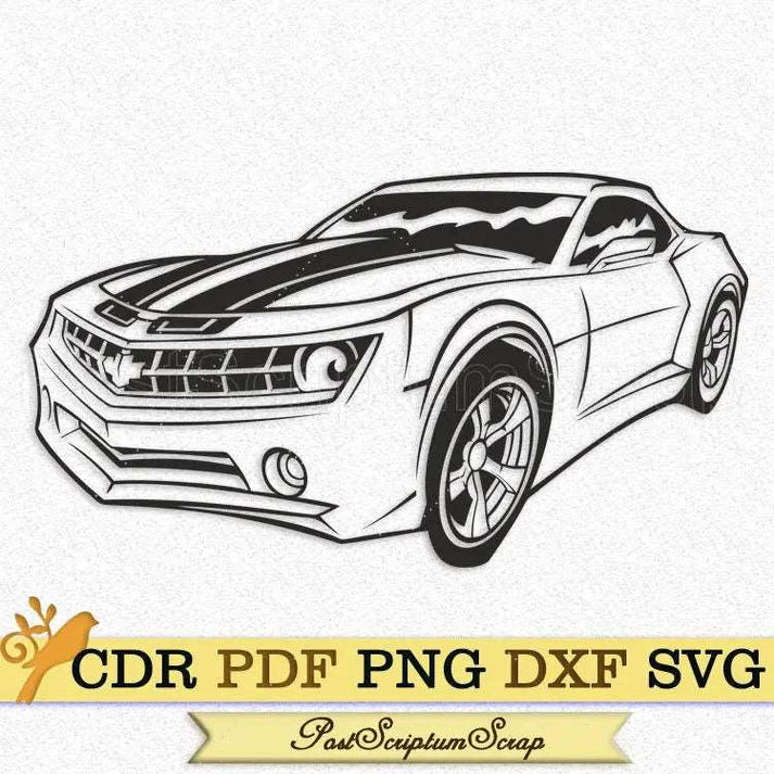 Chevrolet svg bumblebee transformers car camaro cricut – PostScriptum Scrap
