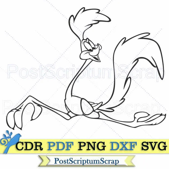 Road Runner svg cartoon birds